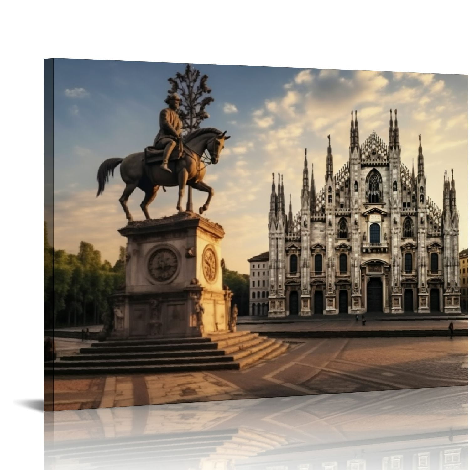 Nawypu Wall Art for Bedroom Living Room Milan Italy Canvas Print ...