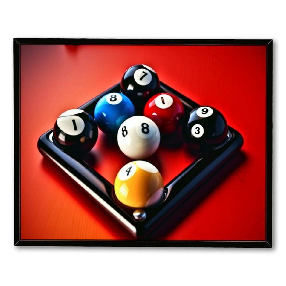 Nawypu Wall Art Billiard Balls Canvas Print Pool Snooker Picture ...