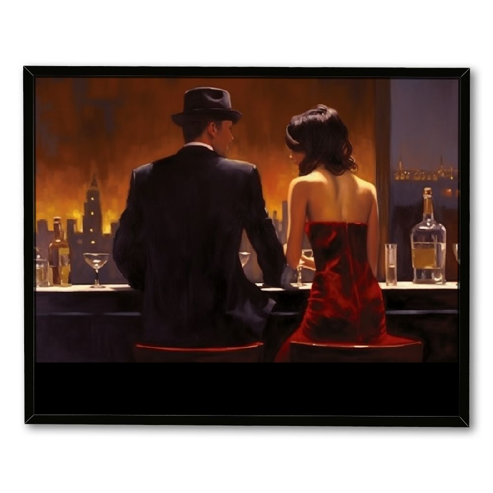 Nawypu Wall Art Canvas Bar Painting Wall Decor Man and Woman Wall Art ...
