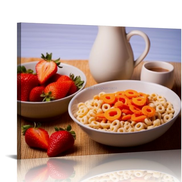 Nawypu Wall Art Canvas Paintings Decorative Breakfast Cereal Cheerios ...