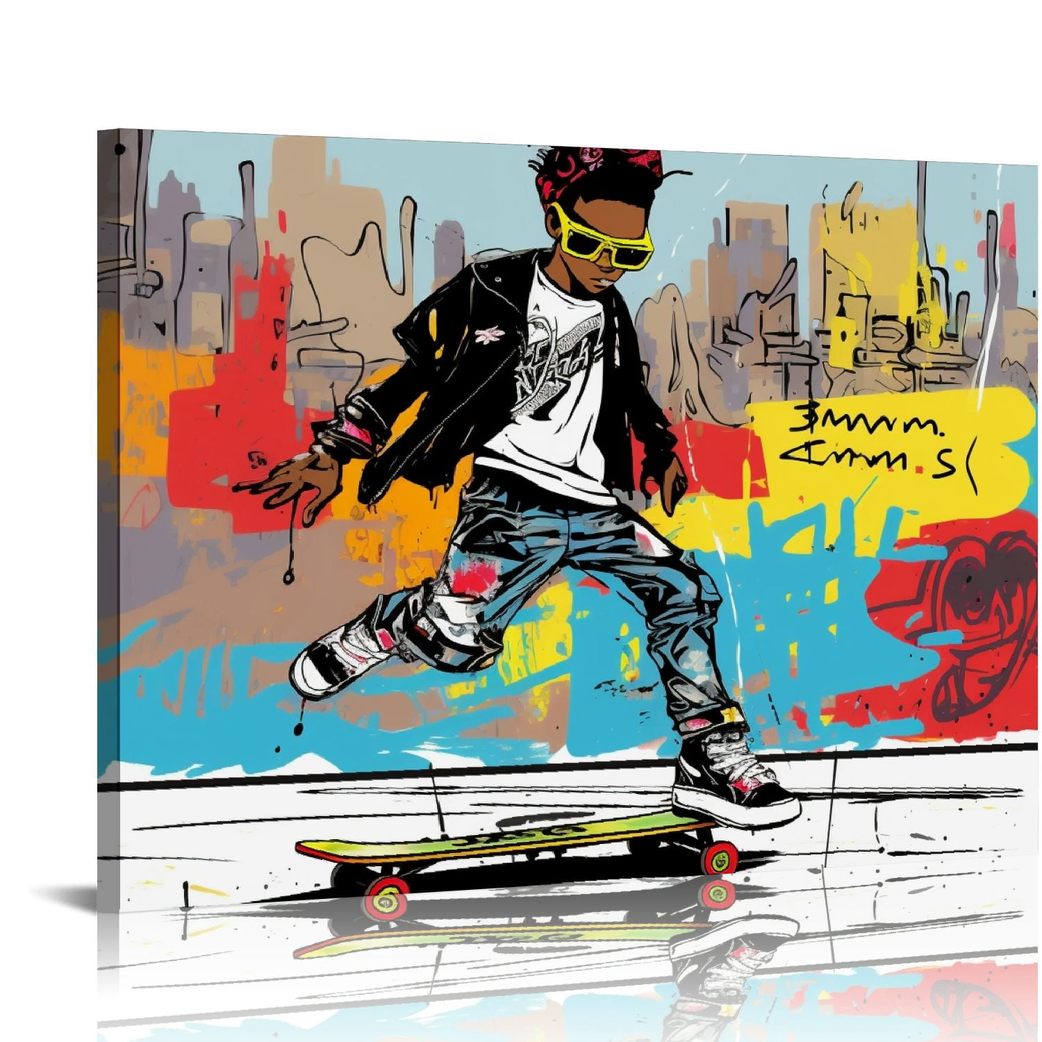 Nawypu Wall Art Classic Street Graffiti Prints Abstract Colorful Canvas ...