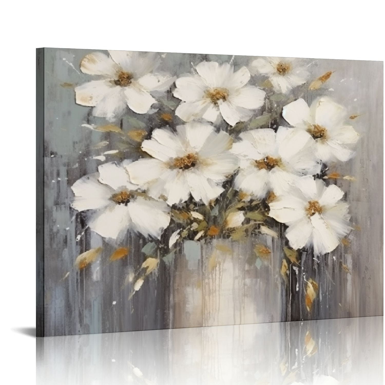Nawypu Wall Art Floral Pictures Artwork: White Lily Oil Painting ... Nawypu Wall Art Floral Pictures Artwork: White Lily Oil Painting ...