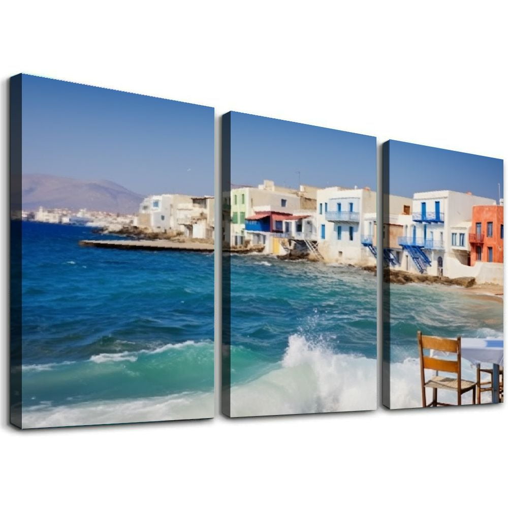 Nawypu Wall Art For living room Mykonos Greece Canvas Poster Printing ...