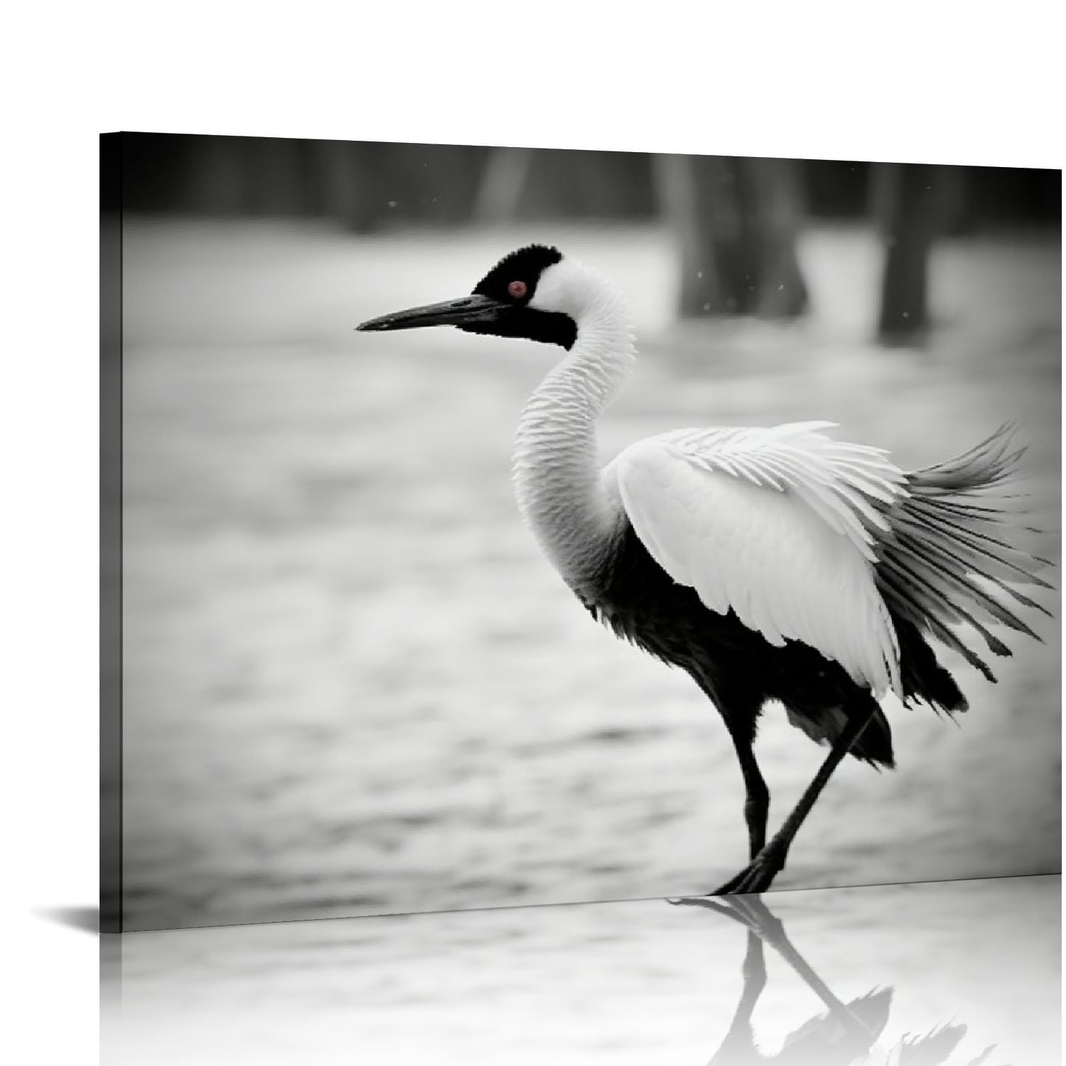 Nawypu Wall Art For living room Red Crowned Crane Canvas Poster ...