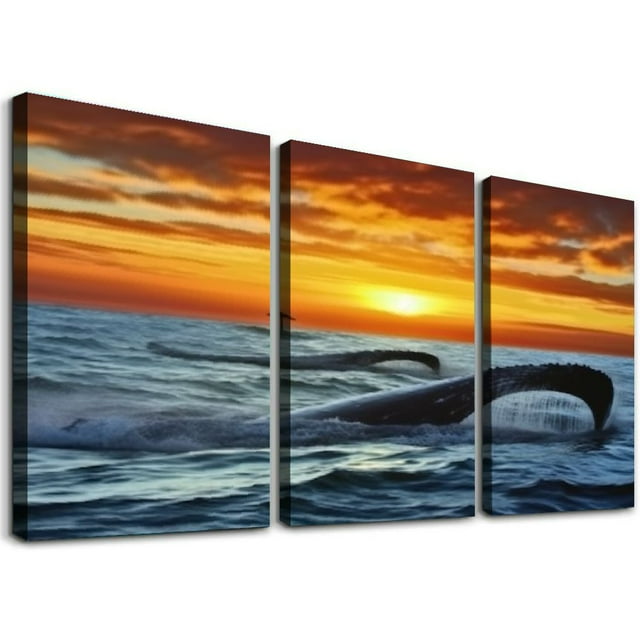 Nawypu Wall Art for Living Room Tale Blue Whale Watching in Sri Lanka ...