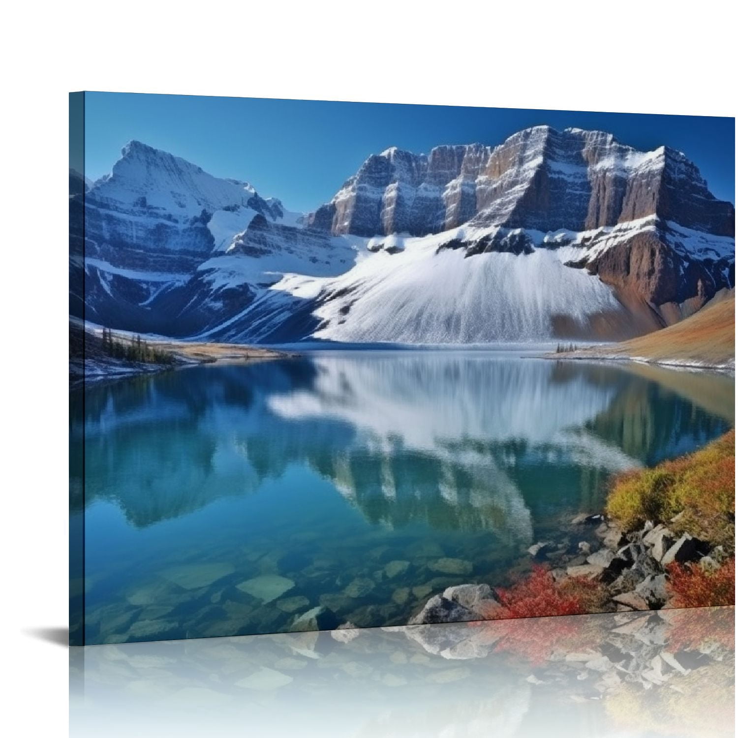 Nawypu Wall Art Mountain Lake Canvas Poster Pictures Decor Prints ...