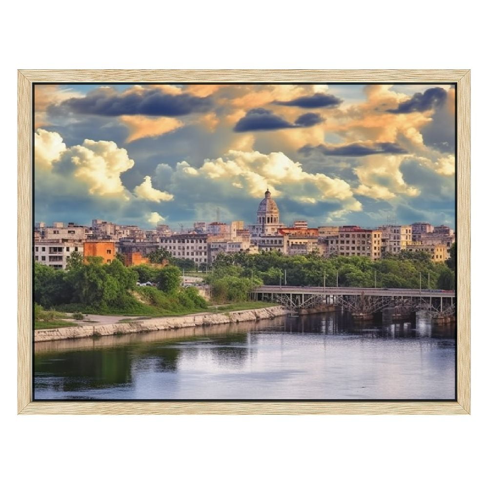 Nawypu Wall Art Poster Havana Cuba Landscape Wall Art Canvas Poster Art ...