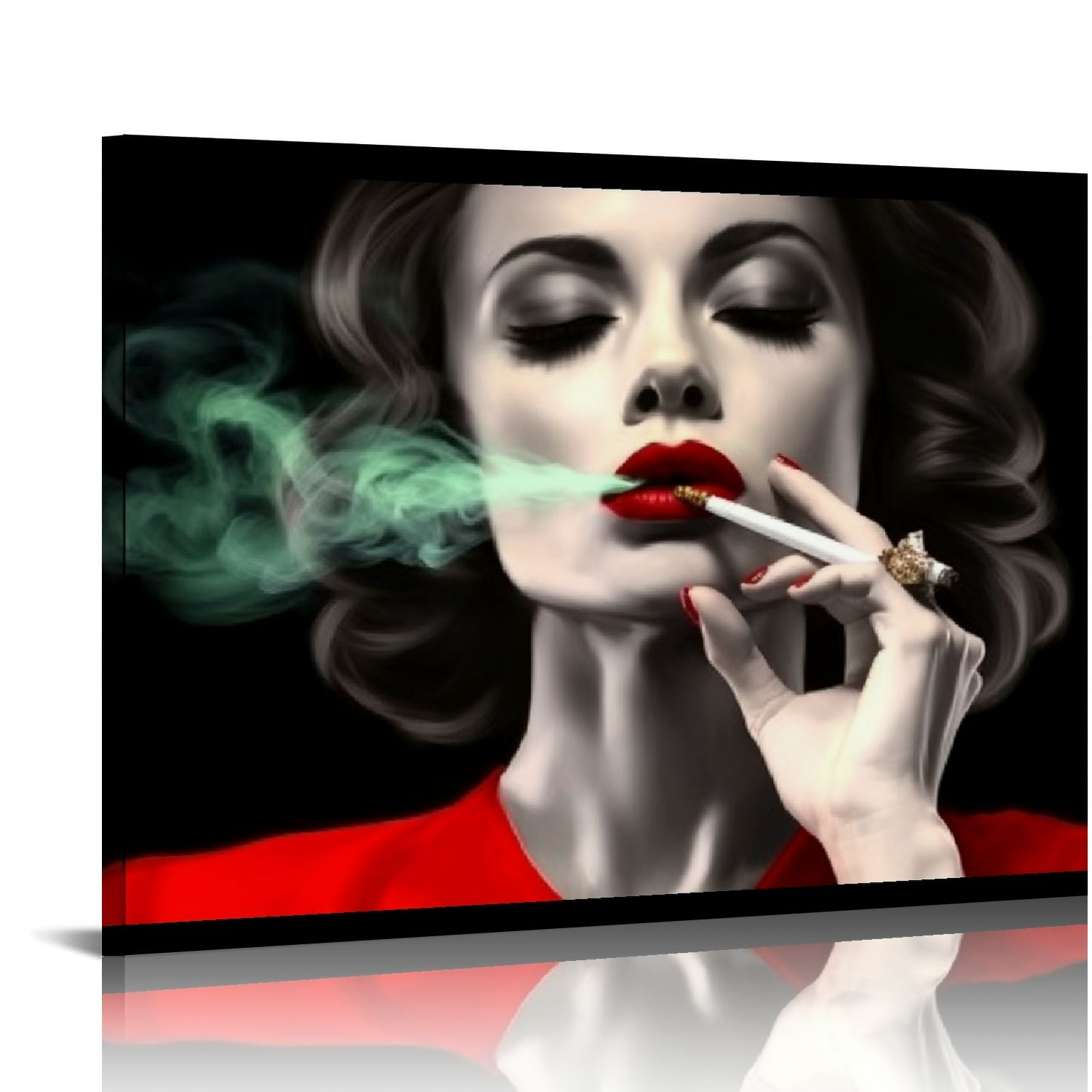 Nawypu Wall Art Prints Canvas Paintings Wall Posters Red Lips Woman ...