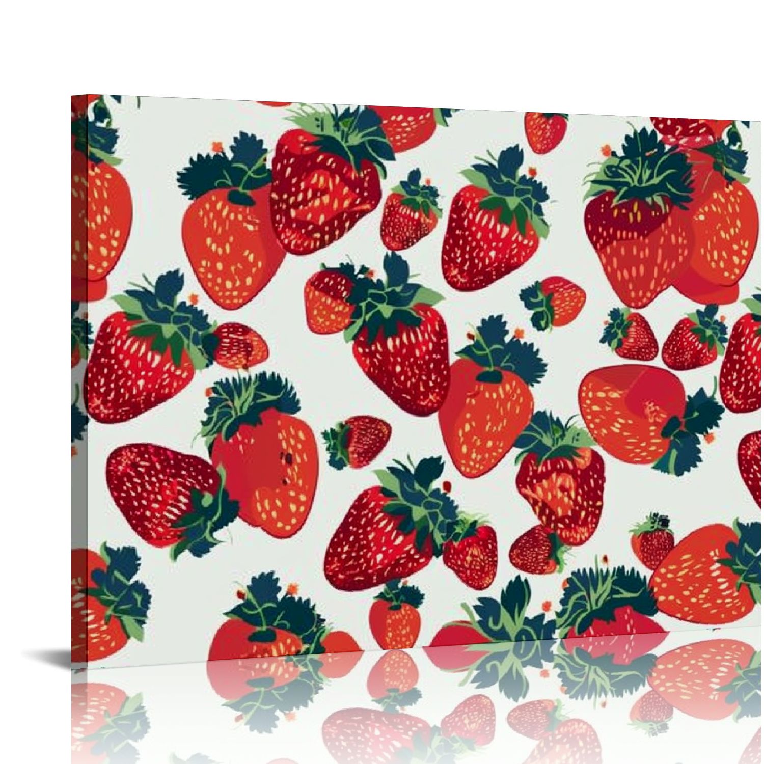 Nawypu Wall Decor, Strawberry Pattern Wall Art for Living Room, Kitchen ...