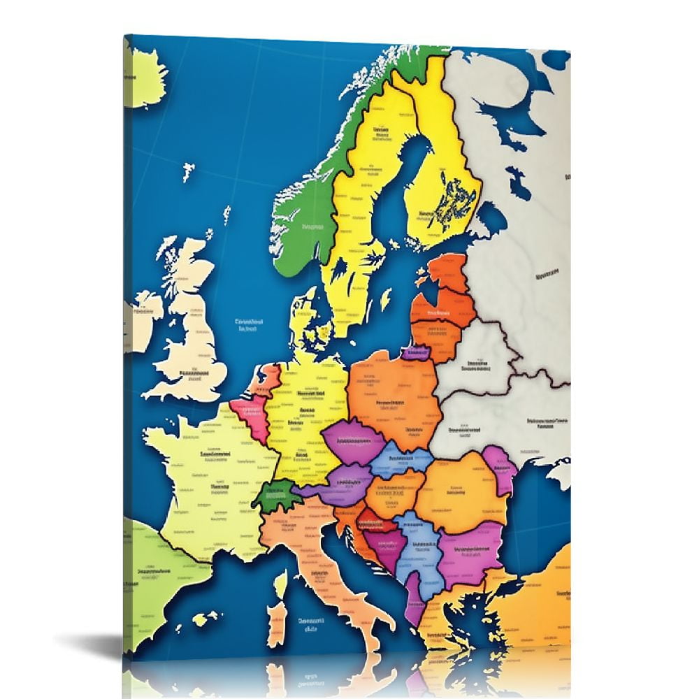 Nawypu Wall MAP of SCANDINAVIA POSTER (Sweden, Norway, Finland, Denmark ...