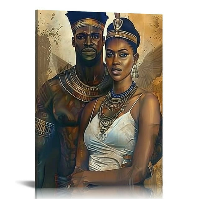 Nawypu Wall art Posters of Black Kings and Queens,African American Canvas Art Print,Afro King ...