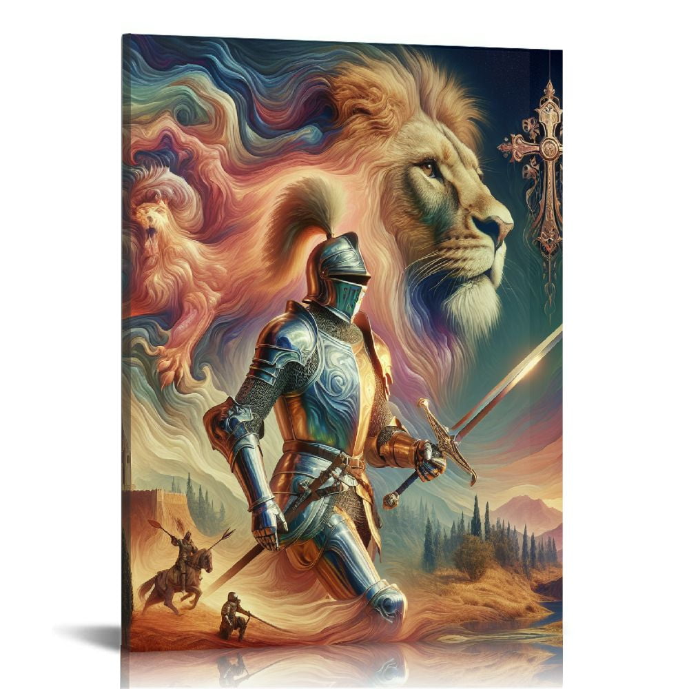 Nawypu Warrior Wall Art Christian Warrior Knight Pictures Wall Decor ...