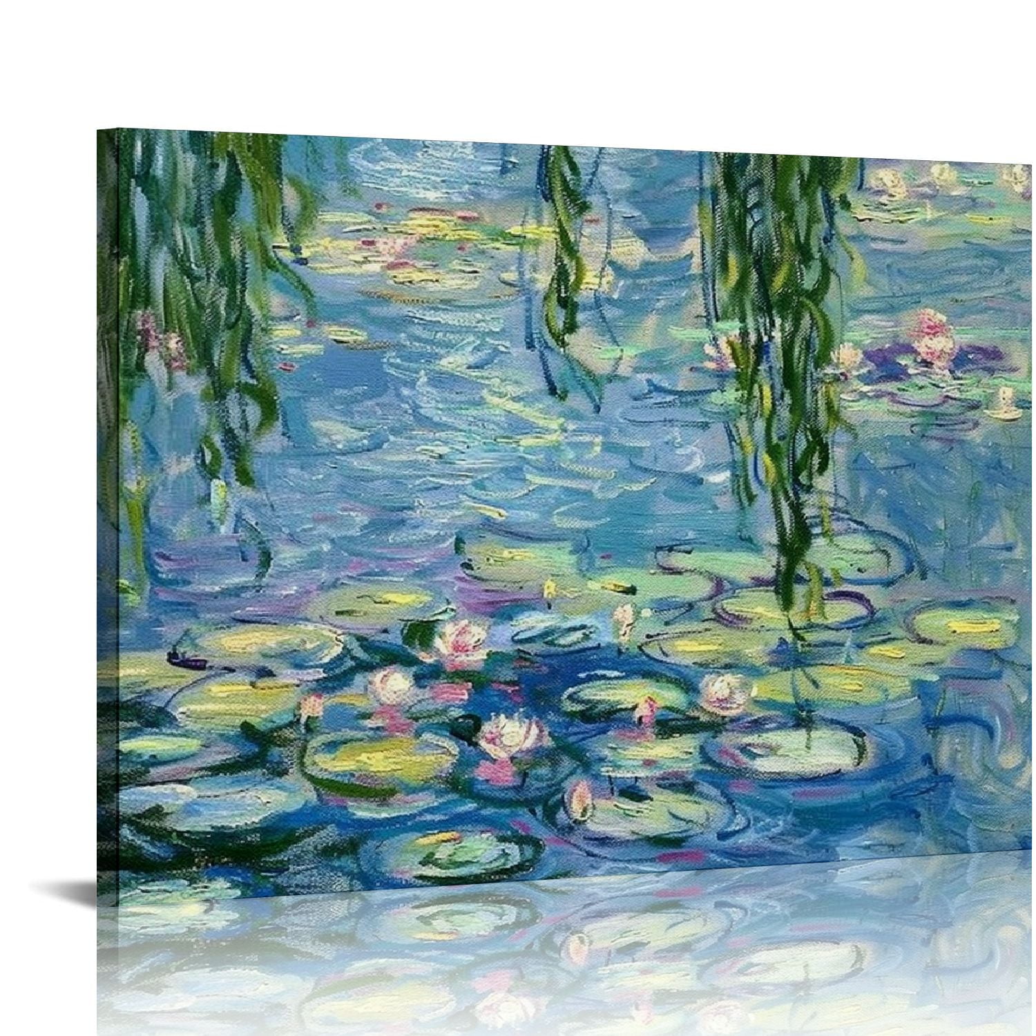 Nawypu Water Lilies Framed Wall Art - Claude Monet Floral Painting ...