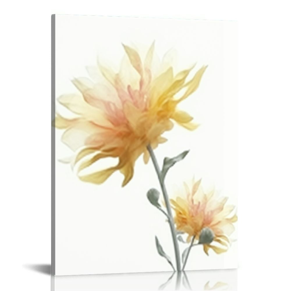 Nawypu Watercolor Abstract Flower Canvas Wall Art Wild Sunflower ...
