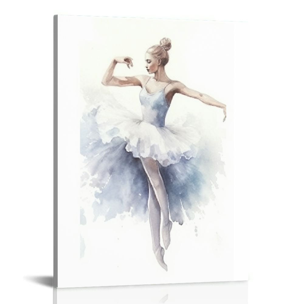 Nawypu Watercolor Ballet Art Print for Women - Minimalist Dancing ...