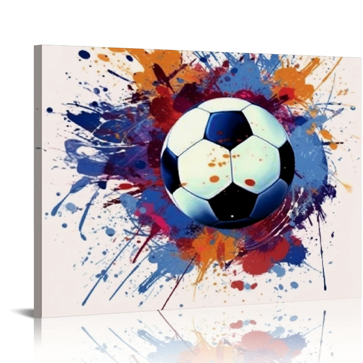 Nawypu Watercolor Boys Football Art Print- Soccer Silhouette Sport ...