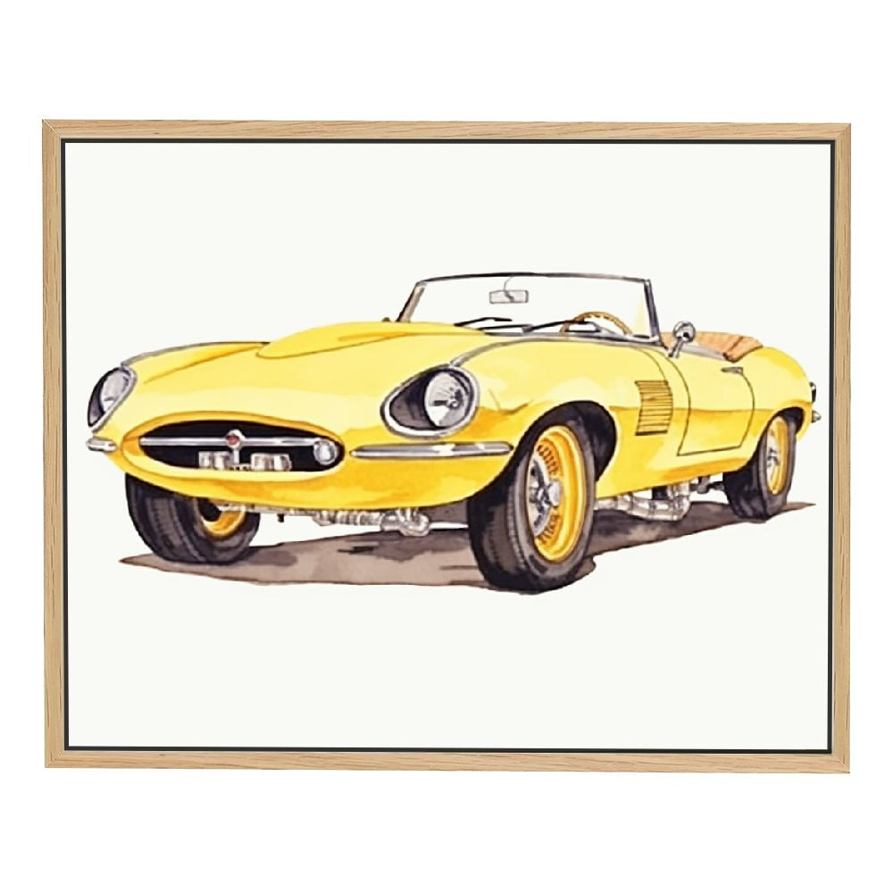 Nawypu Watercolor Classic Car Art Prints- Retro Racecar Off-Road ...