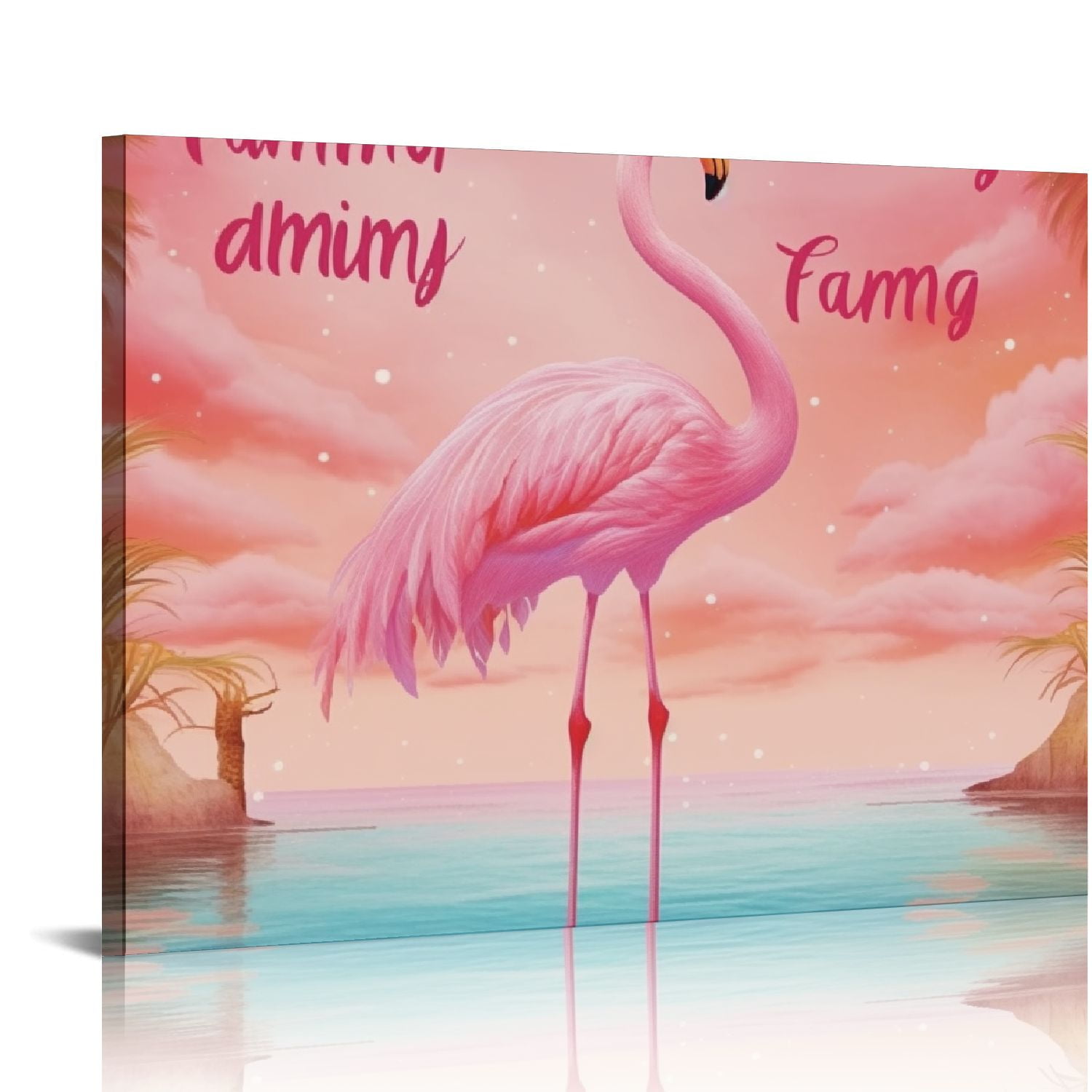 Nawypu Watercolor Flamingo Wisdom Canvas Painting Inspirational Prints ...