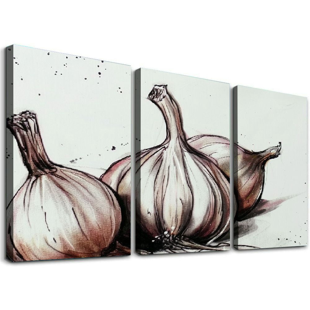 CMMY Watercolor Garlic Wall Art Poster Art Home Decor Farmhouse ...