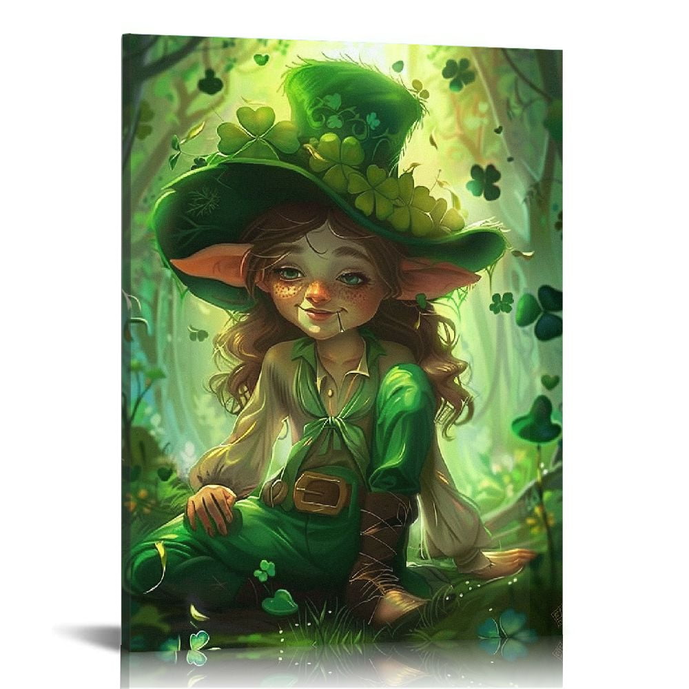 Nawypu Watercolor St. Patrick's Day gnome, Spring clipart, Watercolour ...