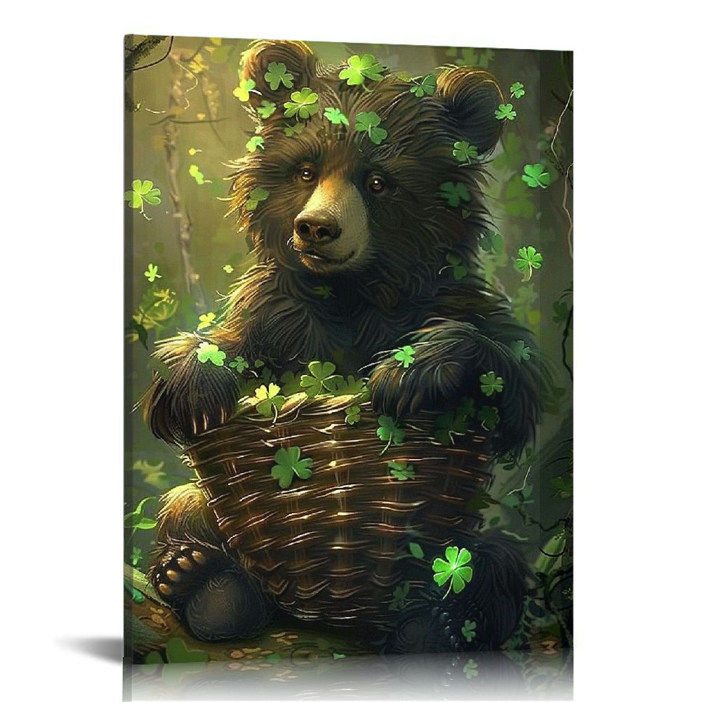 Awypu Watercolor St Patricks Teddy Bear, St Patricks Day Clipart, Teddy ...