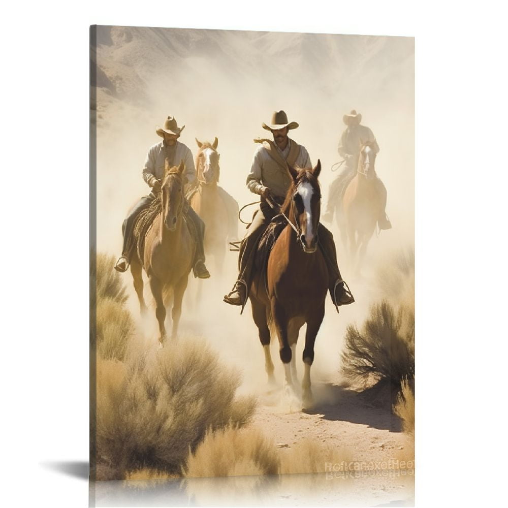Nawypu Western Cowboy Canvas Wall Art, Cowboy Boot Horse Western ...