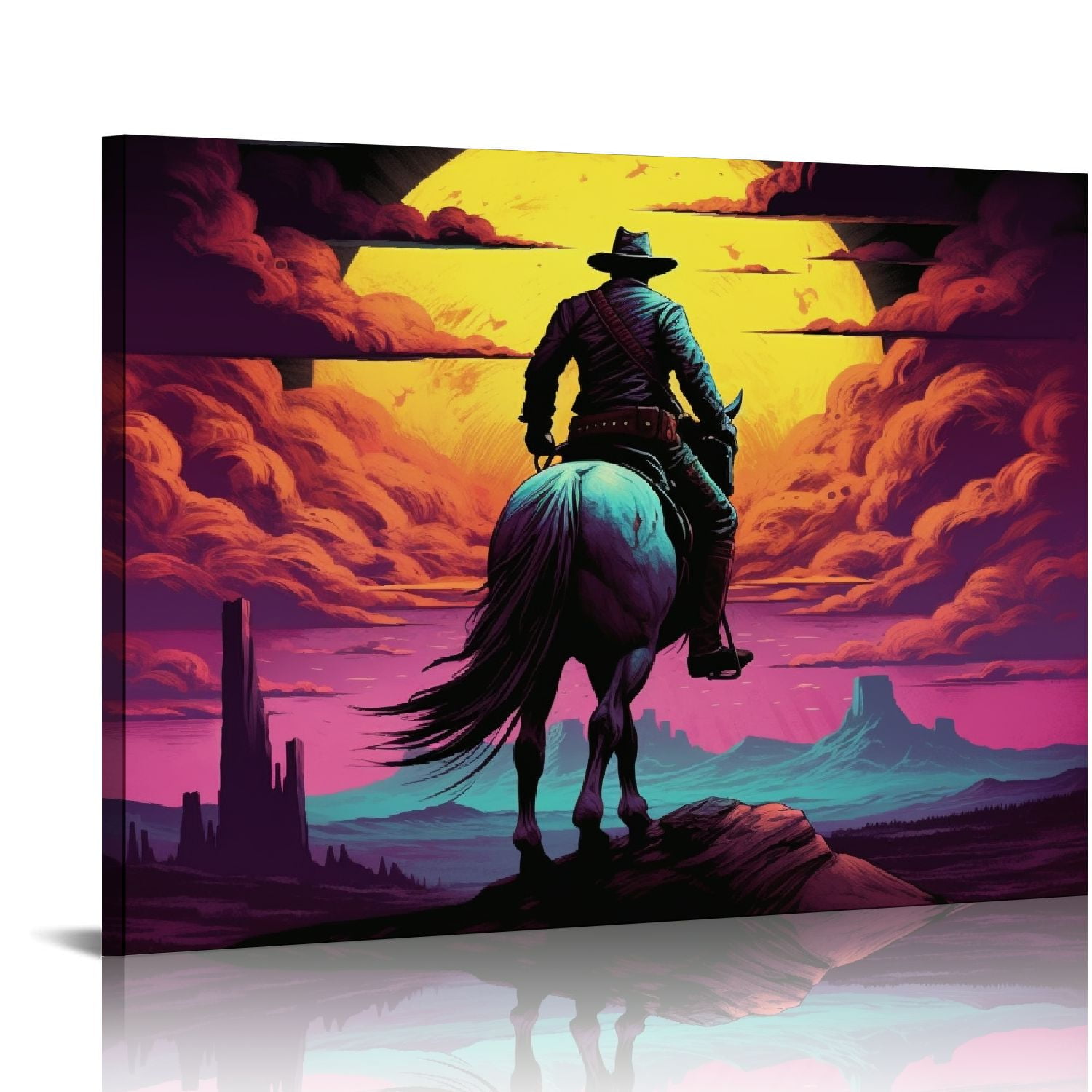 Nawypu Western Cowboys Print, Vintage Cowboy Decor, Cowboy Western Wall ...