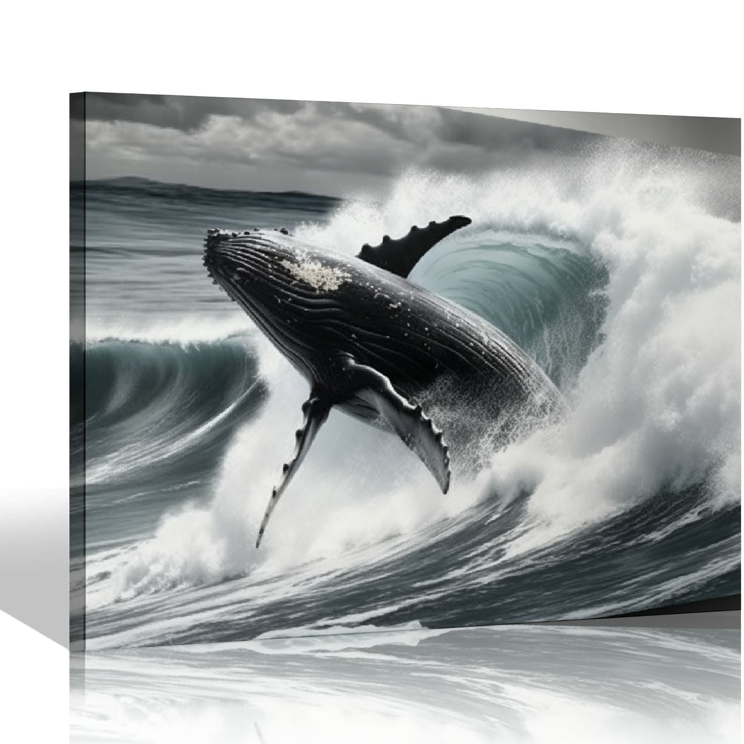 Nawypu Whale Pictures Canvas Wall Art For Living Room Bedroom Wall ...