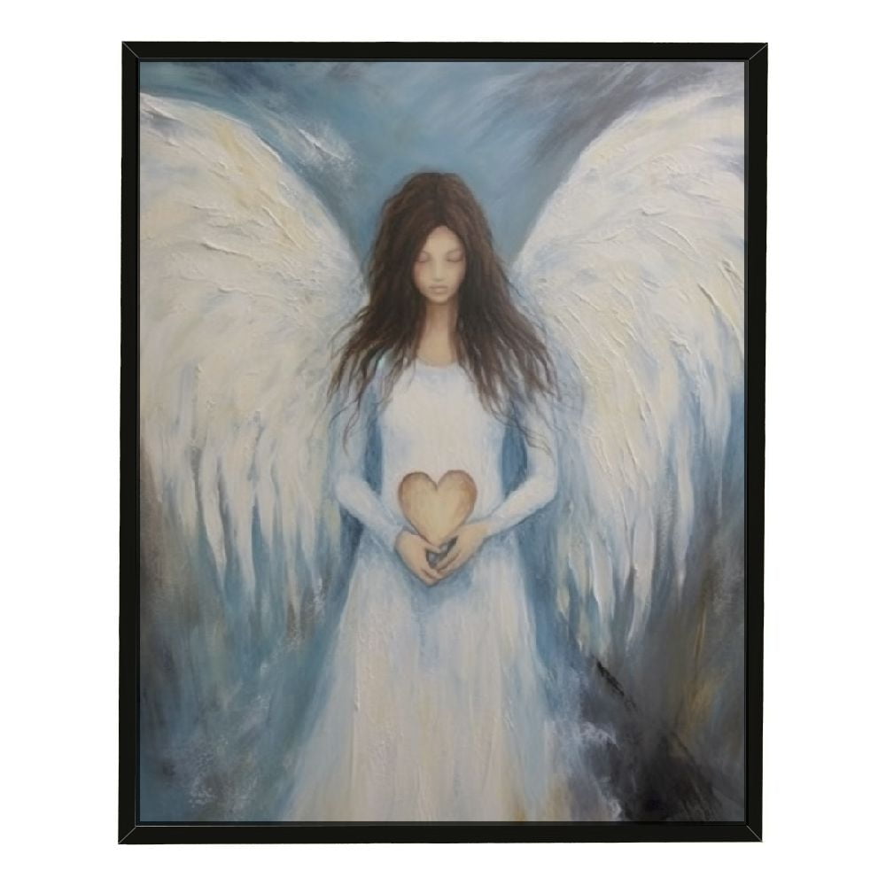 Nawypu White Angel Painting Angel Wings Poster Modern Abstract Angel ...