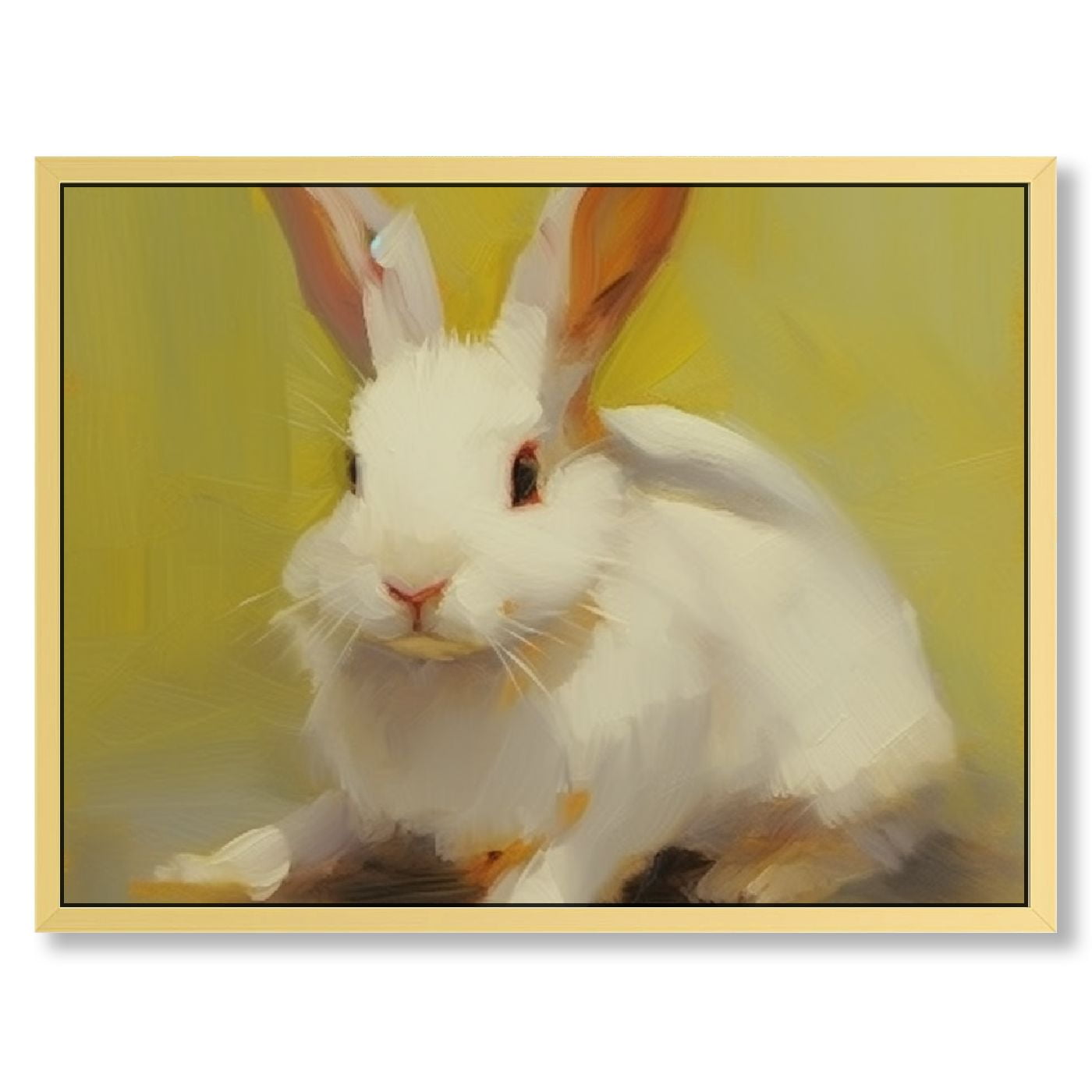 Nawypu White Rabbit Wall Art Kids Room Bunny Rabbit Pictures Wall Decor ...