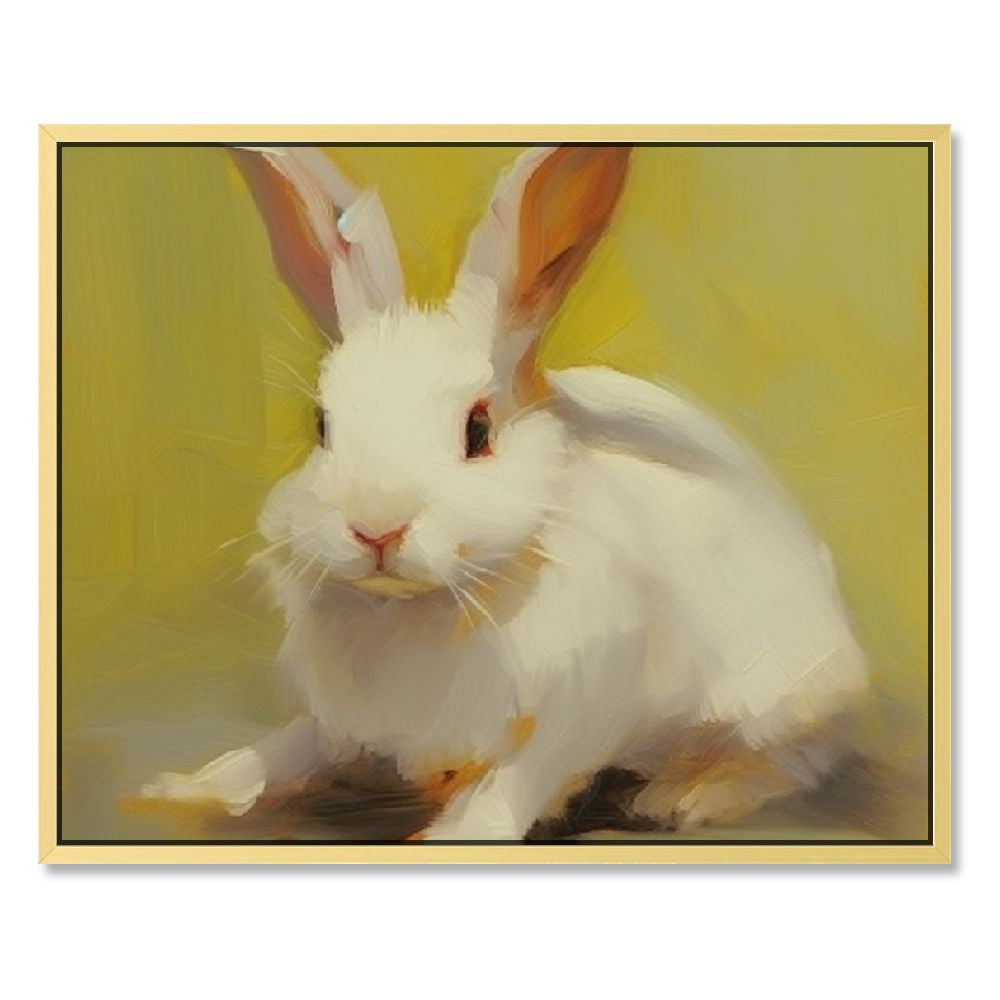 Nawypu White Rabbit Wall Art Kids Room Bunny Rabbit Pictures Wall Decor ...