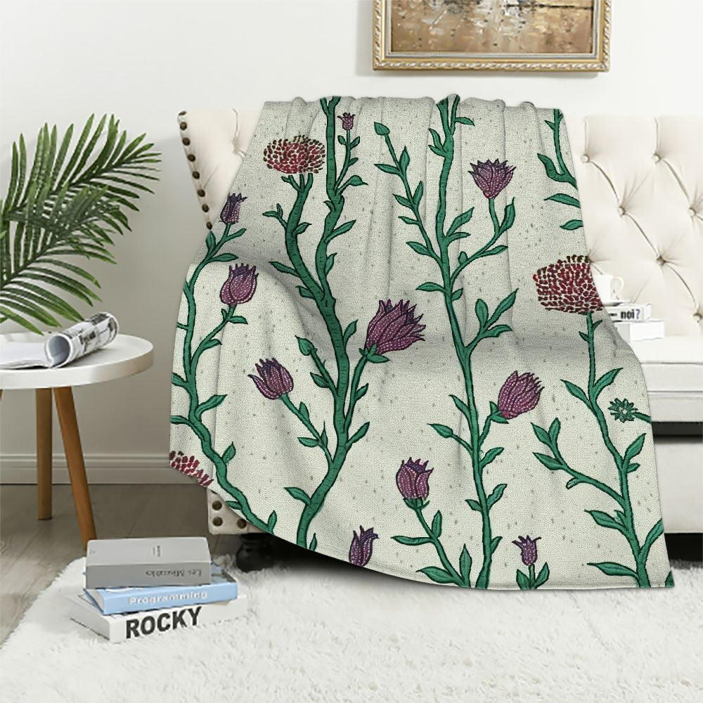 Nawypu William Morris Garden Tulip Rose Blanket - Arts & Crafts - Gift ...