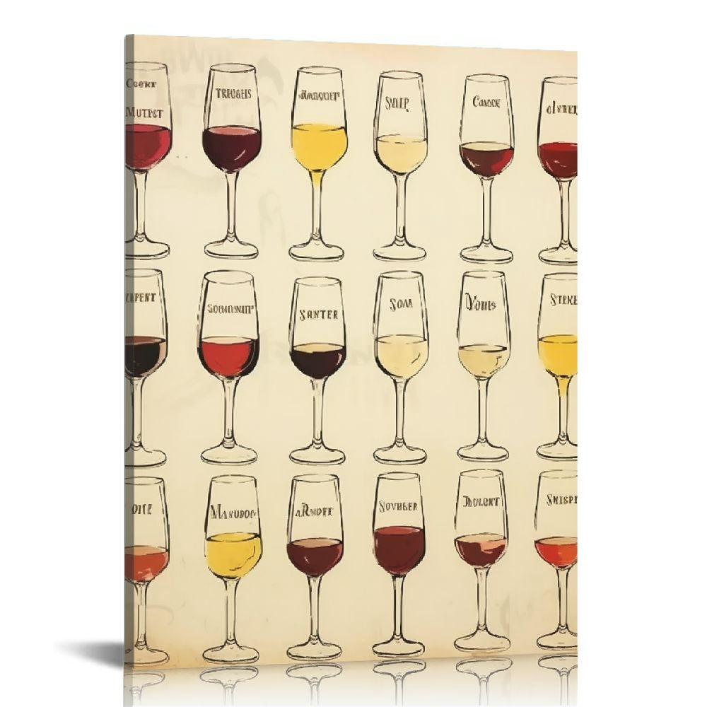 Nawypu Wine Poster Canvas Painting Wall Decoration , Elegant Tip of the ...