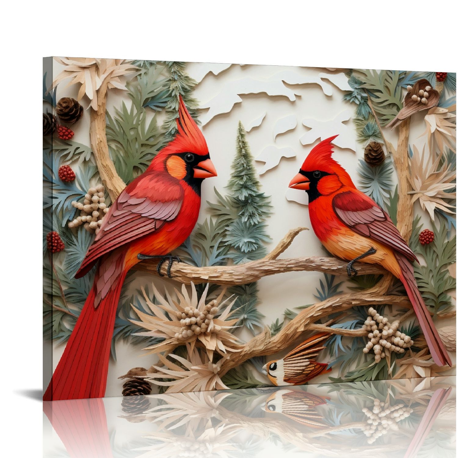 Nawypu Winter Canvas Wall Art with Frames Art Works Christmas Poster ...