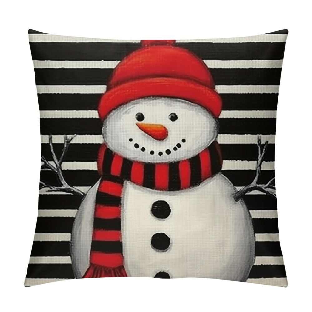 Nawypu Winter Christmas Pillow Covers Decoration, Buffalo Plaid ...