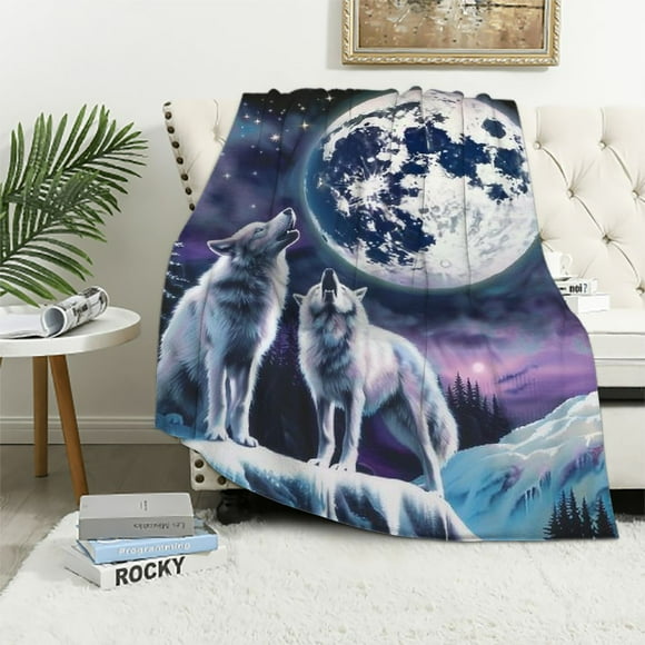 Wolf Print Blankets