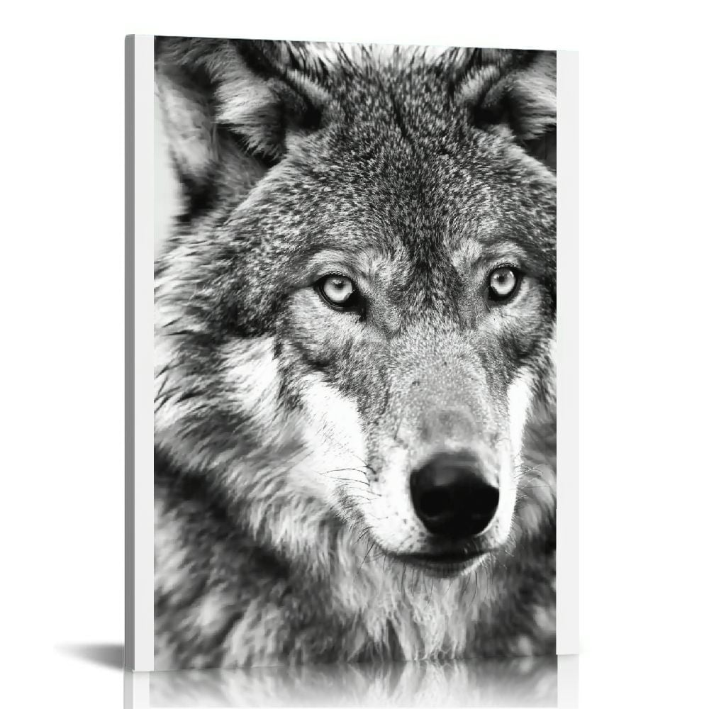 Nawypu Wolf Canvas Wall Art Print: Wildlife Animal Artwork Print on ...