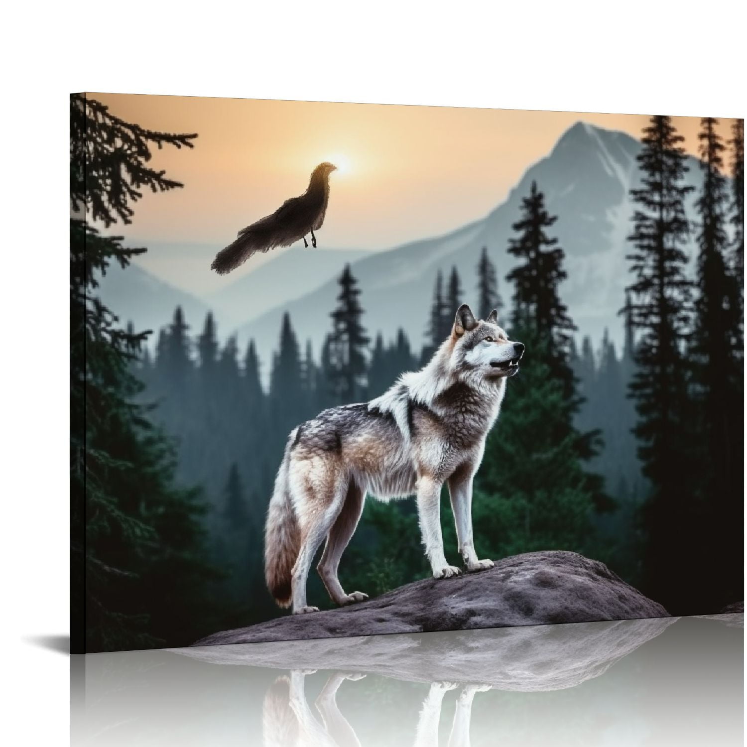 Nawypu Wolf Canvas prints Wall Art Photography Poster Printing Living ...
