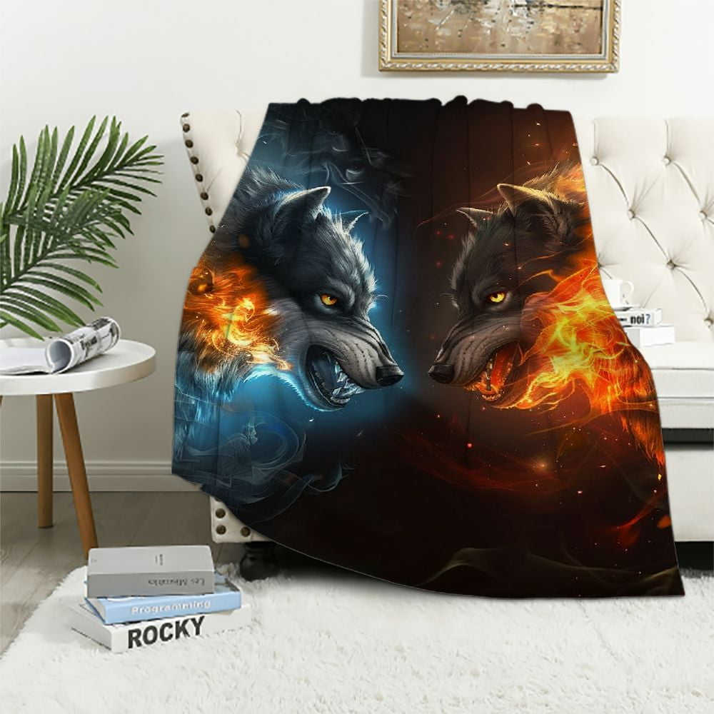 ONETECH Wolf Gifts Blanket, Wolf Blanket, Cool Wolf Gifts, Wolf Gifts for Men Boy Wolf Lovers ...
