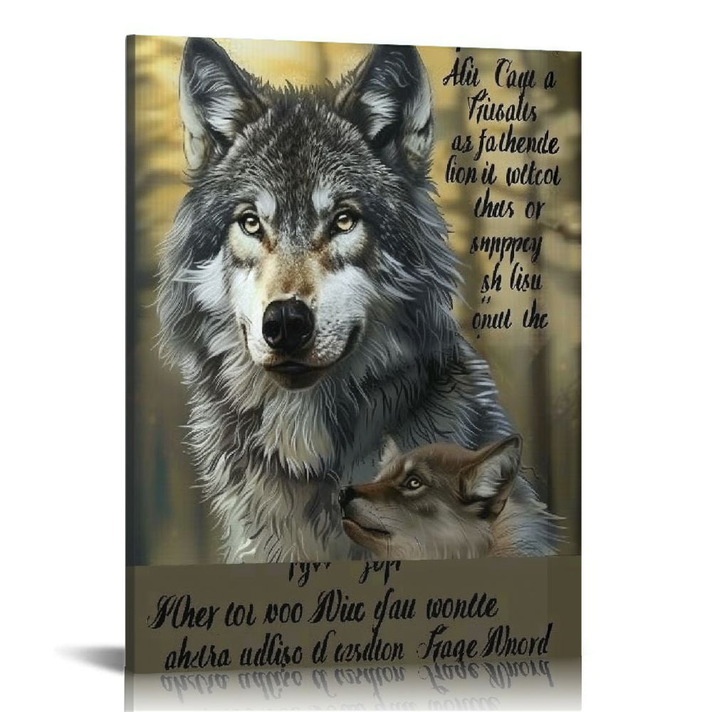 Nawypu Wolf Meaning Quotes To My Daughter Wall Art Canvas Inspirational ...