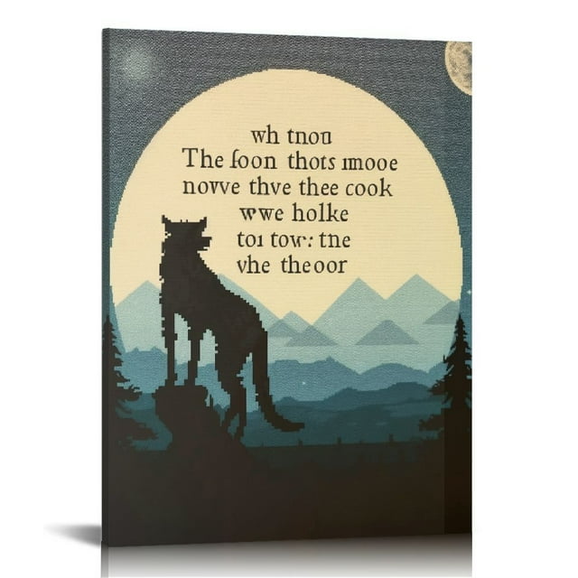 Nawypu Wolf Poster, The Tale of Two Wolves, Canvas Wall Art ...