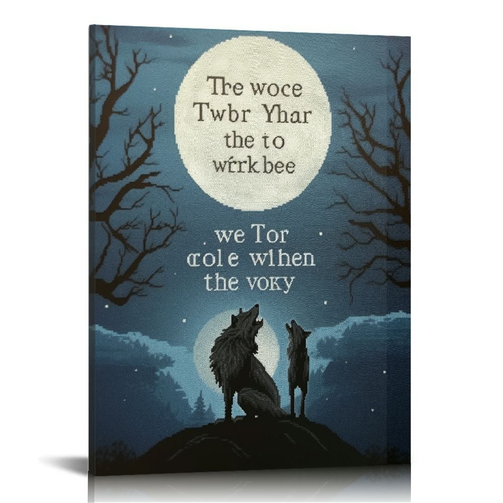 Nawypu Wolf Poster, The Tale of Two Wolves, Canvas Wall Art ...
