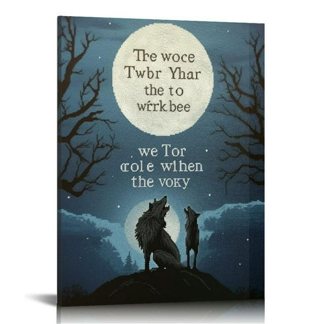 Nawypu Wolf Poster, The Tale of Two Wolves, Canvas Wall Art ...