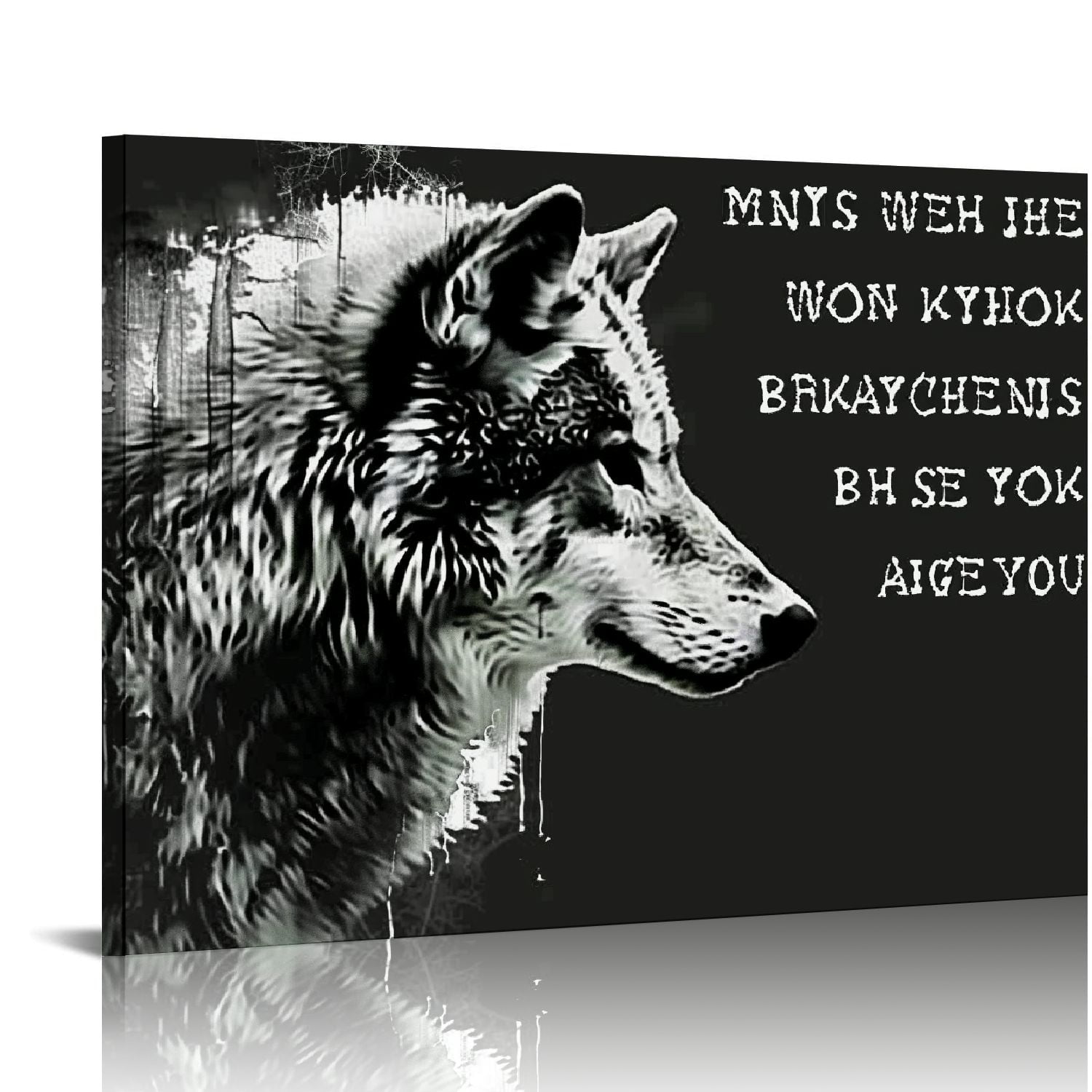Nawypu Wolf Quotes Canvas Wall Art, Wolf Motivational Quotes Wall Art ...