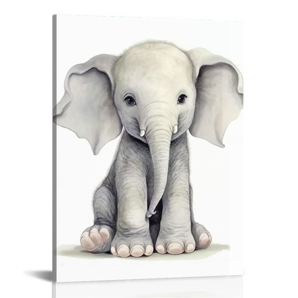 Nawypu Woodland Animals Wall Art Framed Canvas Prints Watercolor Zebra ...