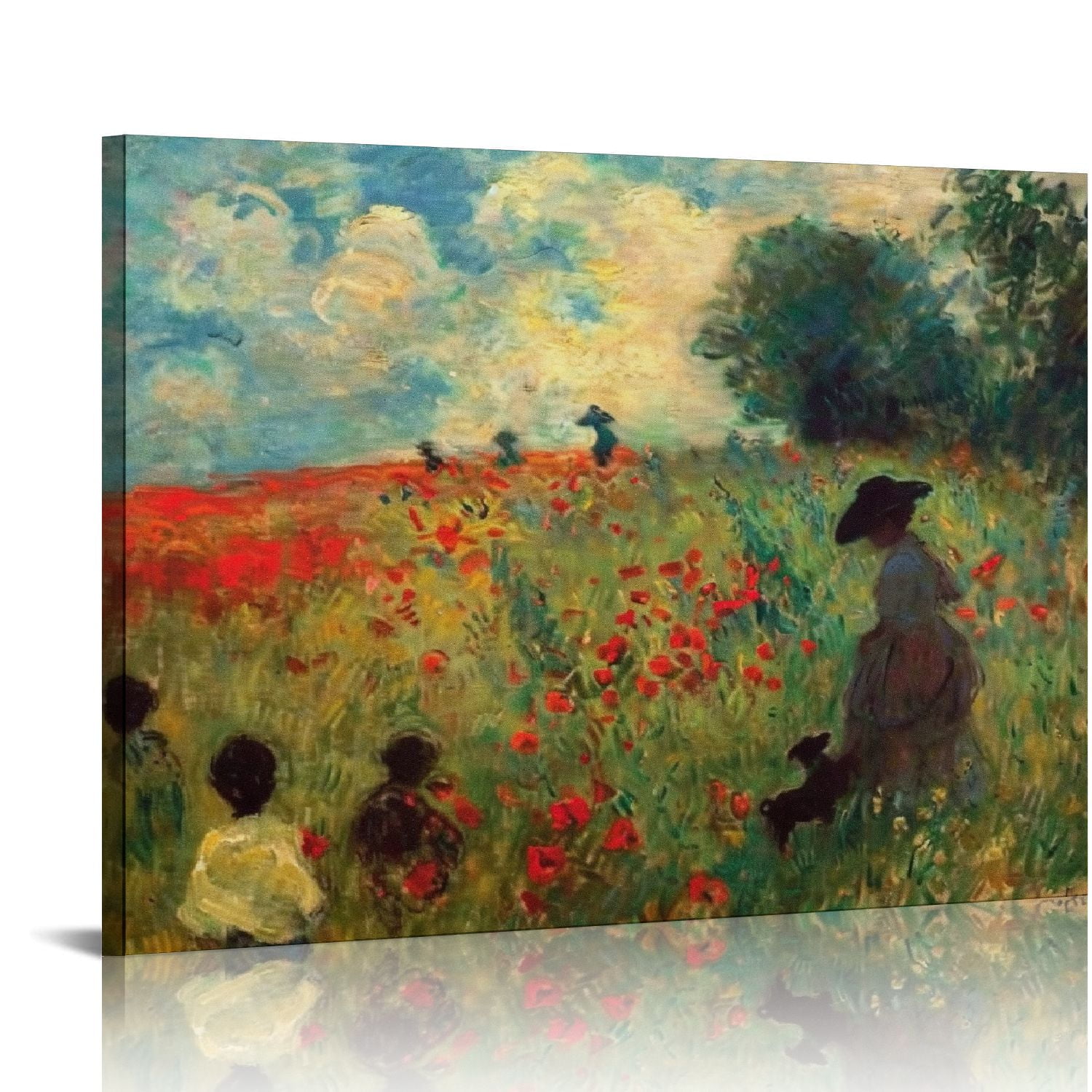 Nawypu World Famous Field of Poppies Monet Poster Print Decorative ...