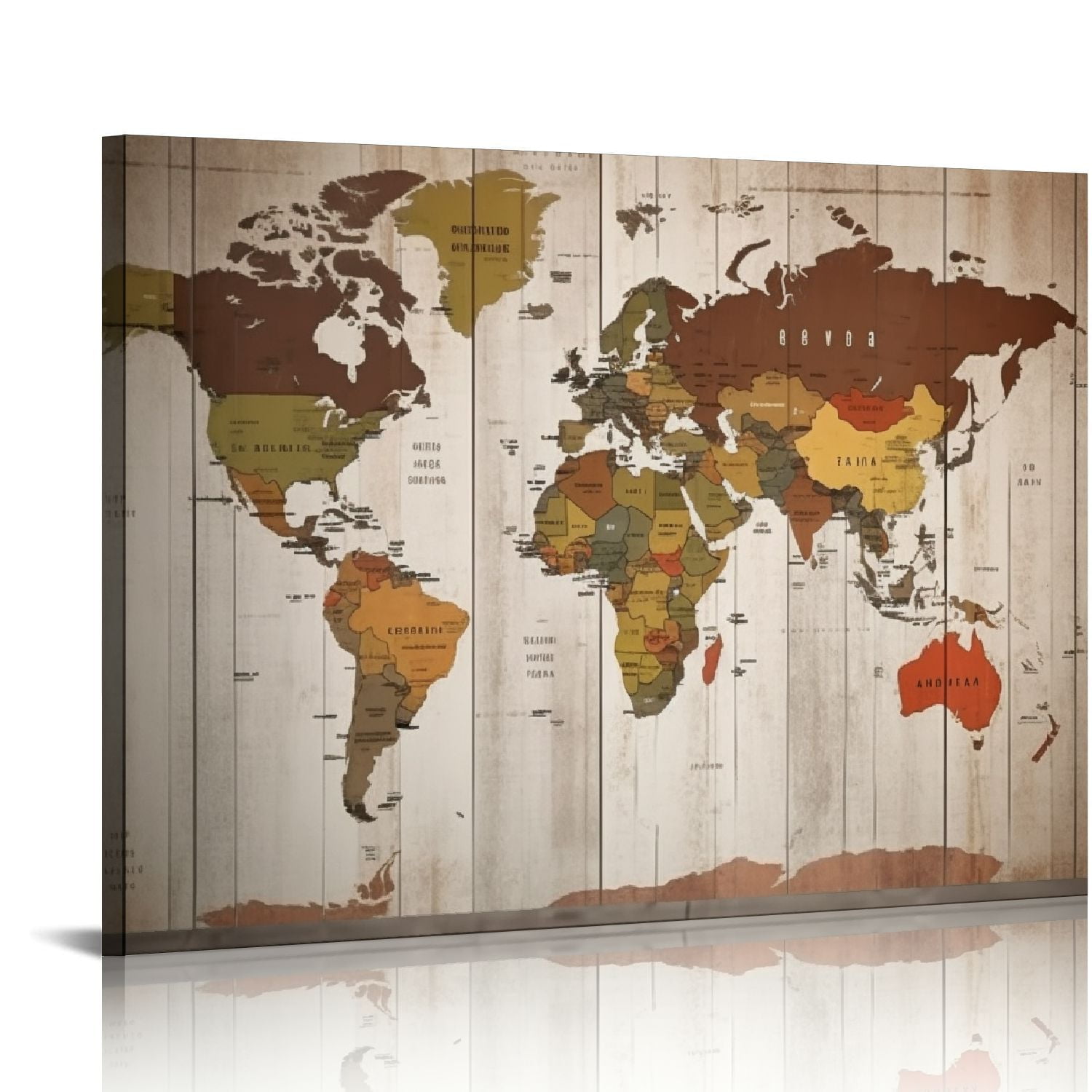 Nawypu World Map Wall Art for Office Nautical Wall Decor Vintage World ...