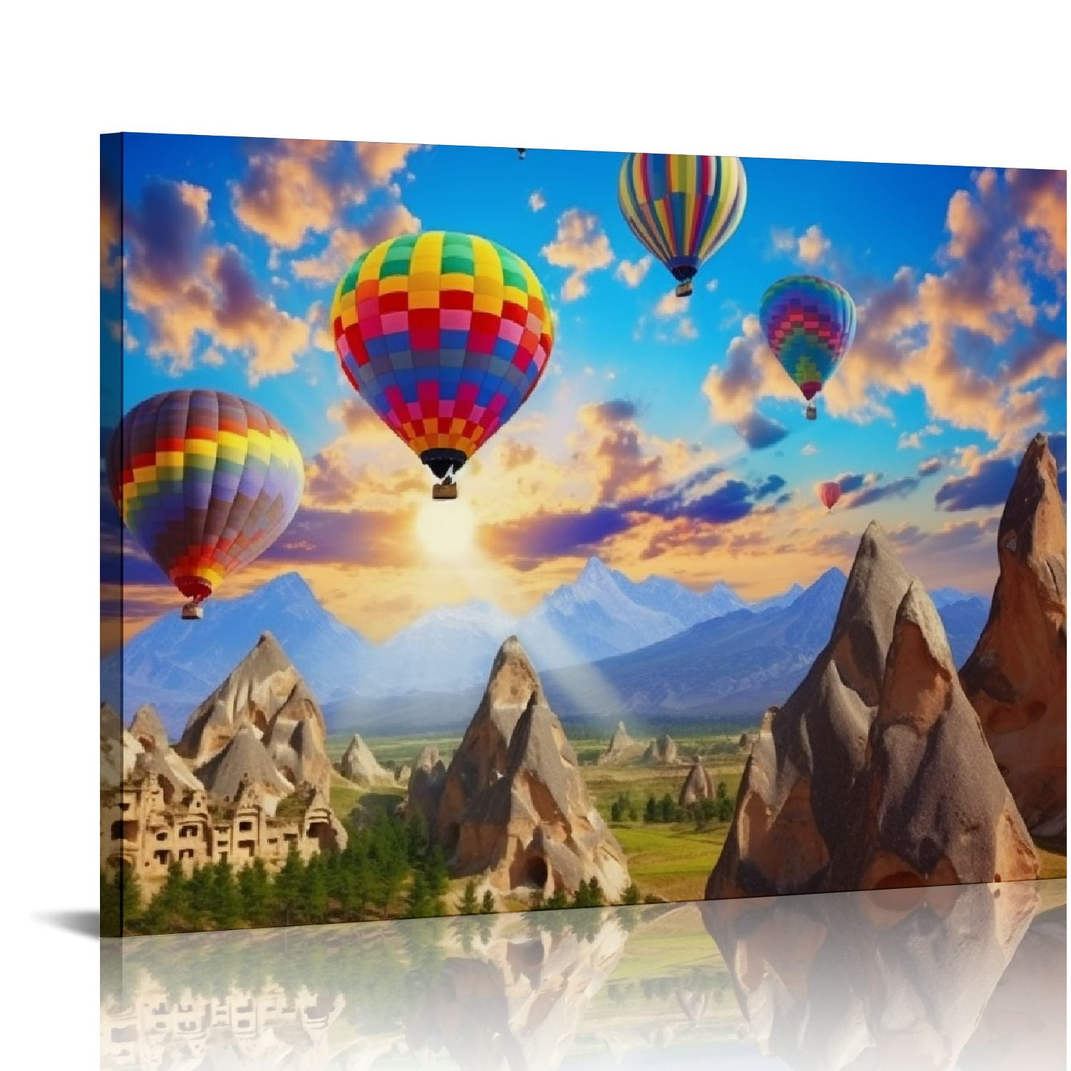 Nawypu World's Heritage Famous Places Canvas Wall Art, Scenic Framed ...