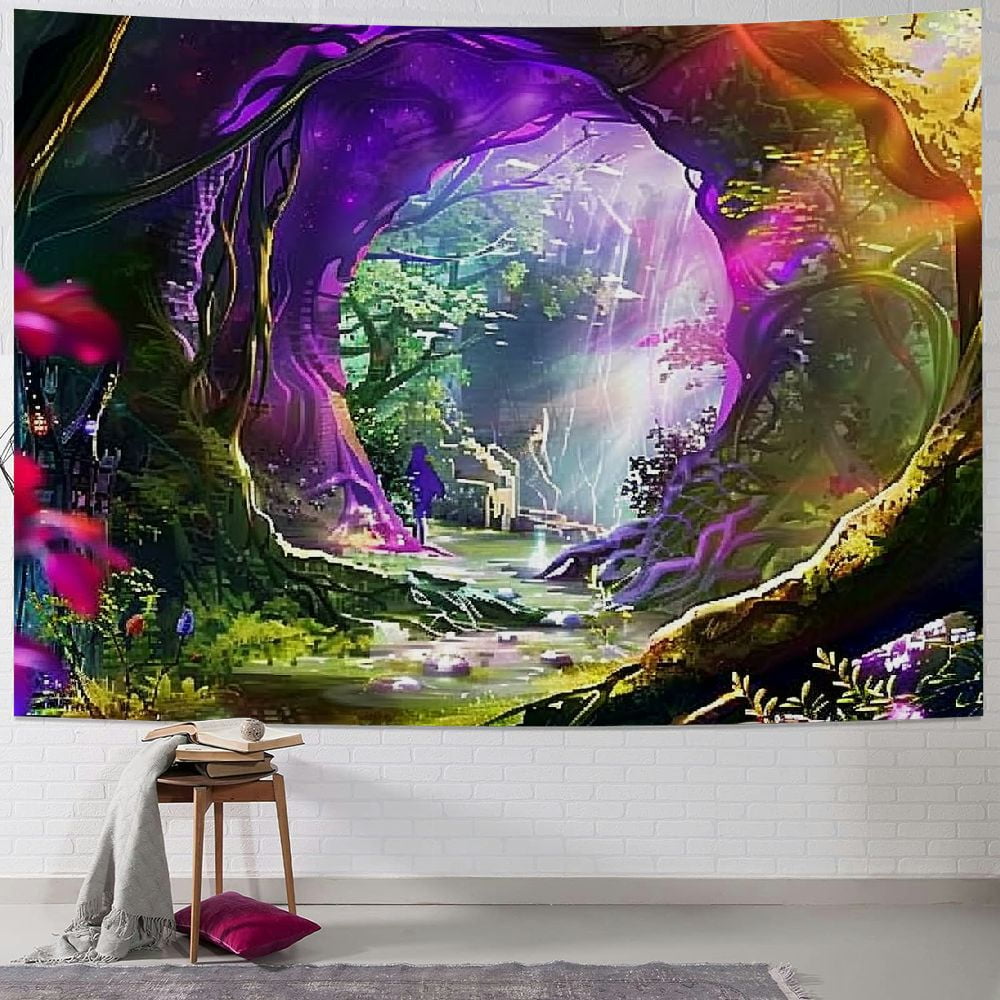 ONETECH XSISTER Fantasy Forest Fairy Tale Tapestry Psychedelic Jungle ...