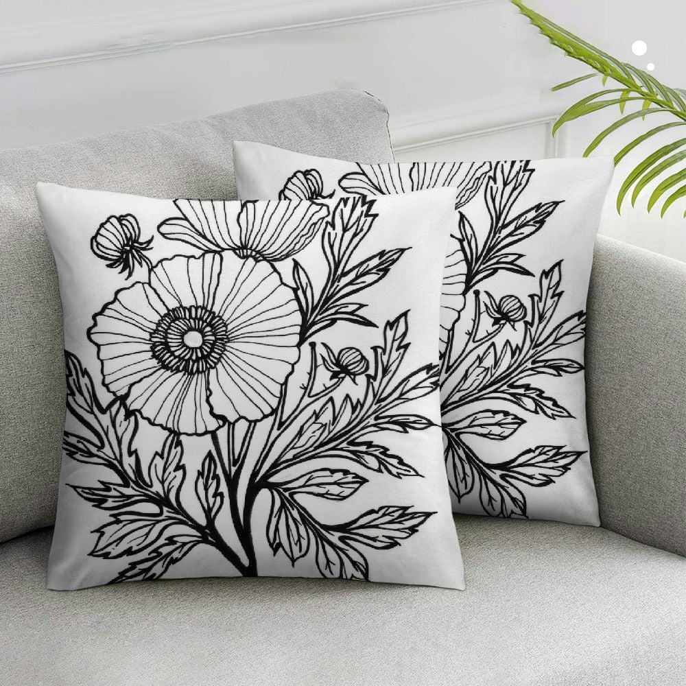 Nawypu ized Birth Flower Pillow Cover with Name, Personalized ...